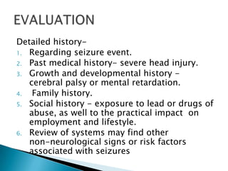 1st seizure ppt | PPTX