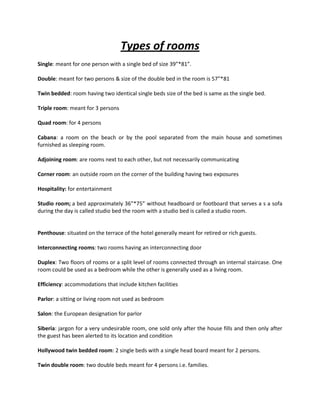 classification of hotel | DOCX