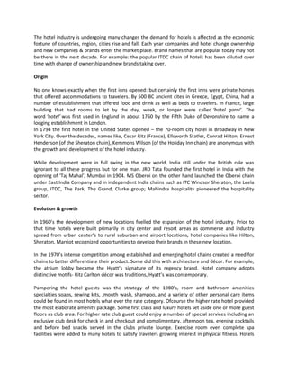 classification of hotel | PDF