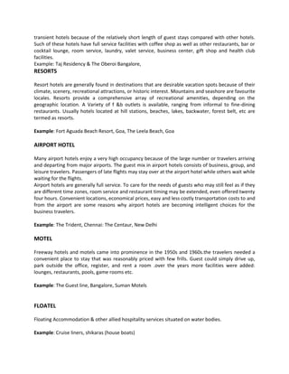 classification of hotel | DOCX