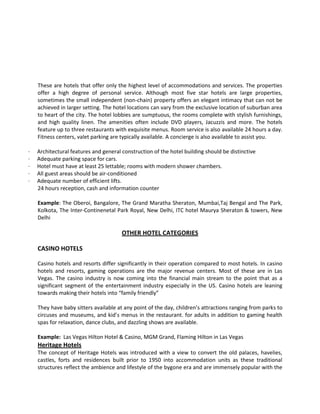 classification of hotel | PDF