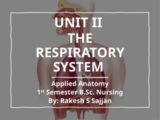 Unit II — The Respiratory System | PPTX