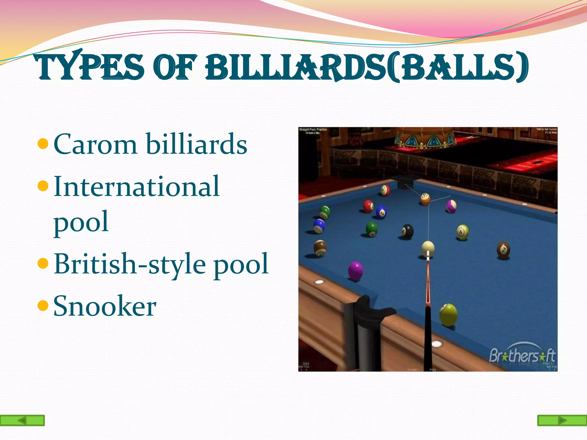Billiards-The Concepts involved | PPTX