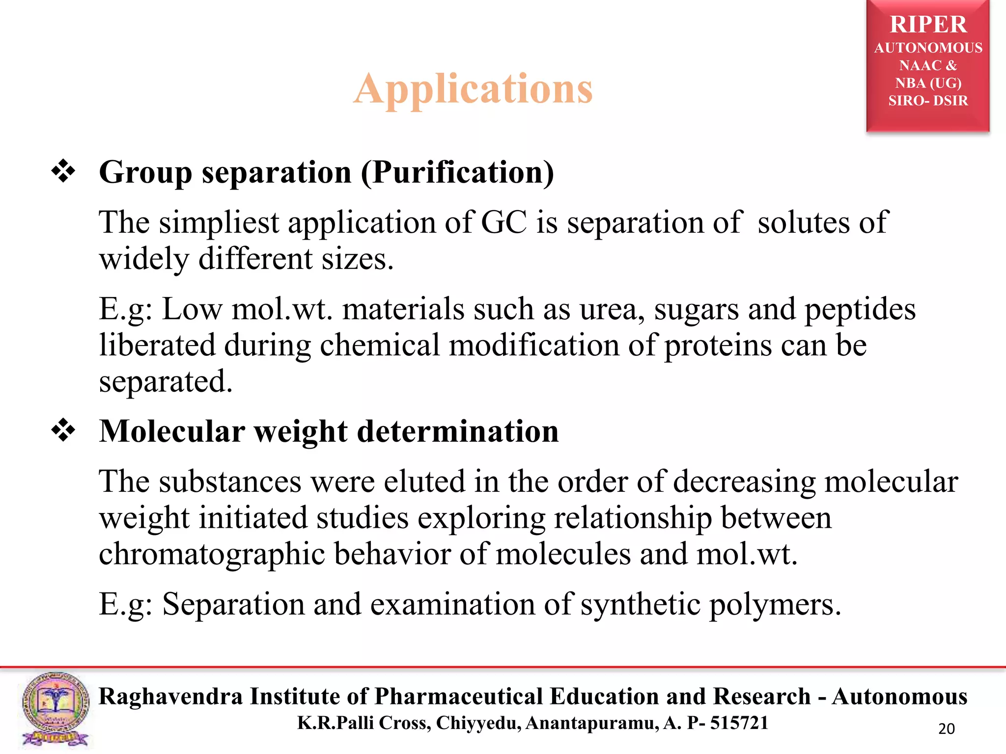 GEL CHROMATOGRAPHY | PPTX