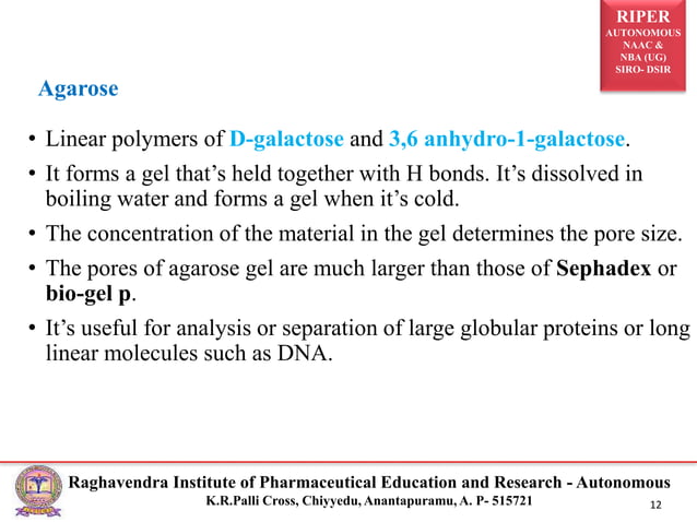 GEL CHROMATOGRAPHY | PPTX