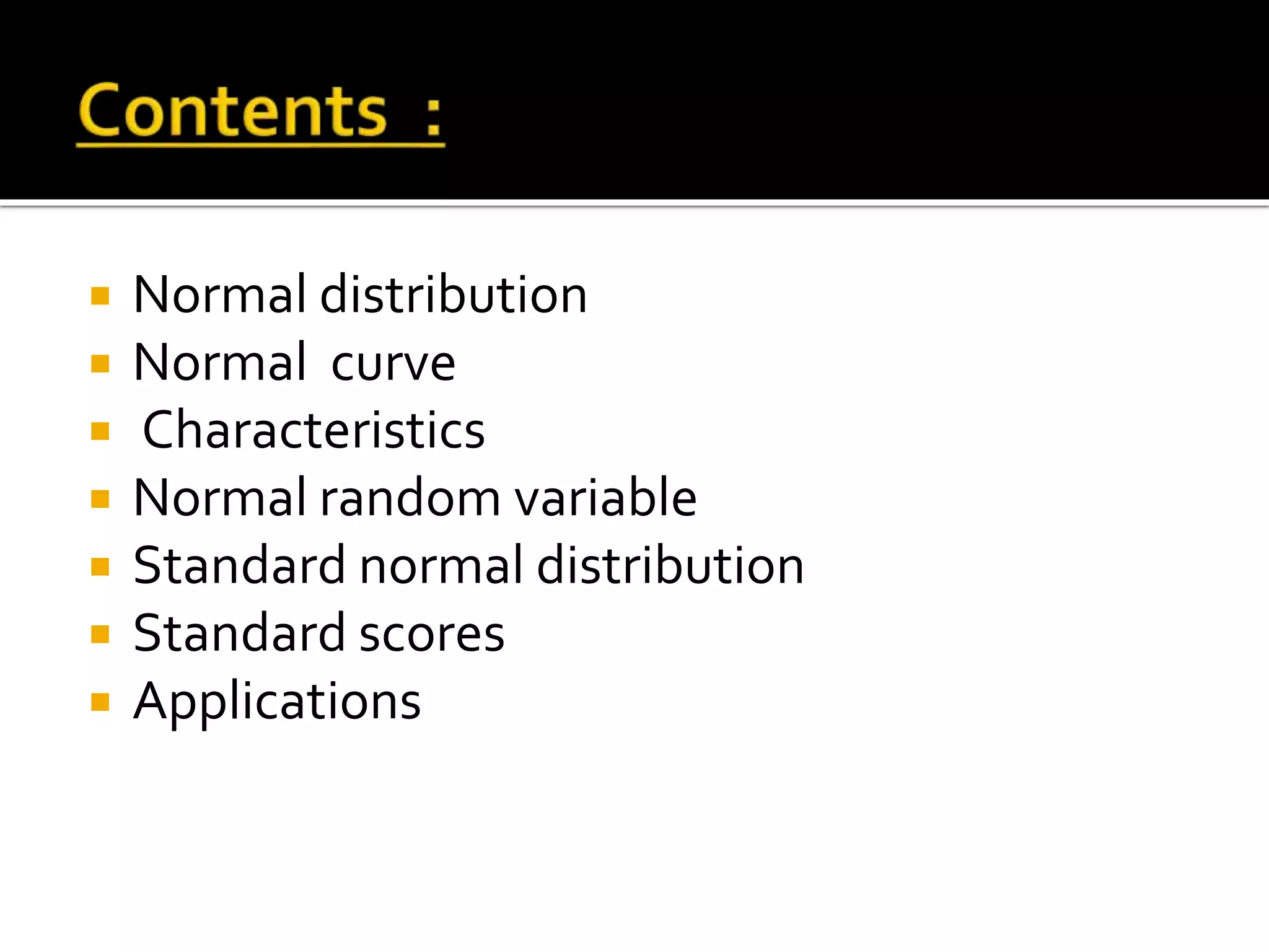 Normal distribution | PPTX