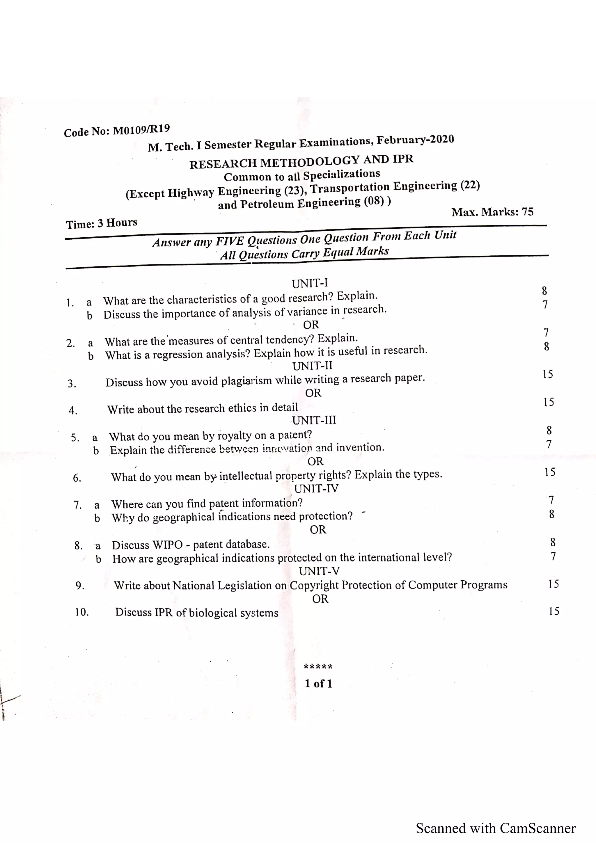 1st sem question papers | PDF