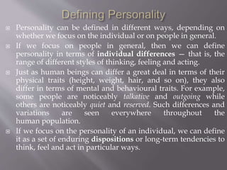 1st session personality basics | PPTX