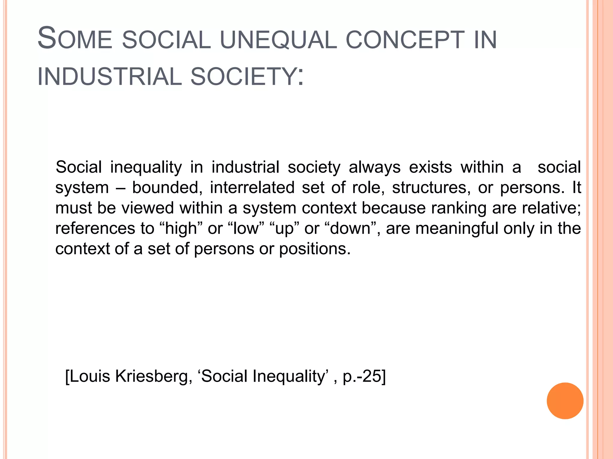 Social Inequality in Industrial Societies | PPTX