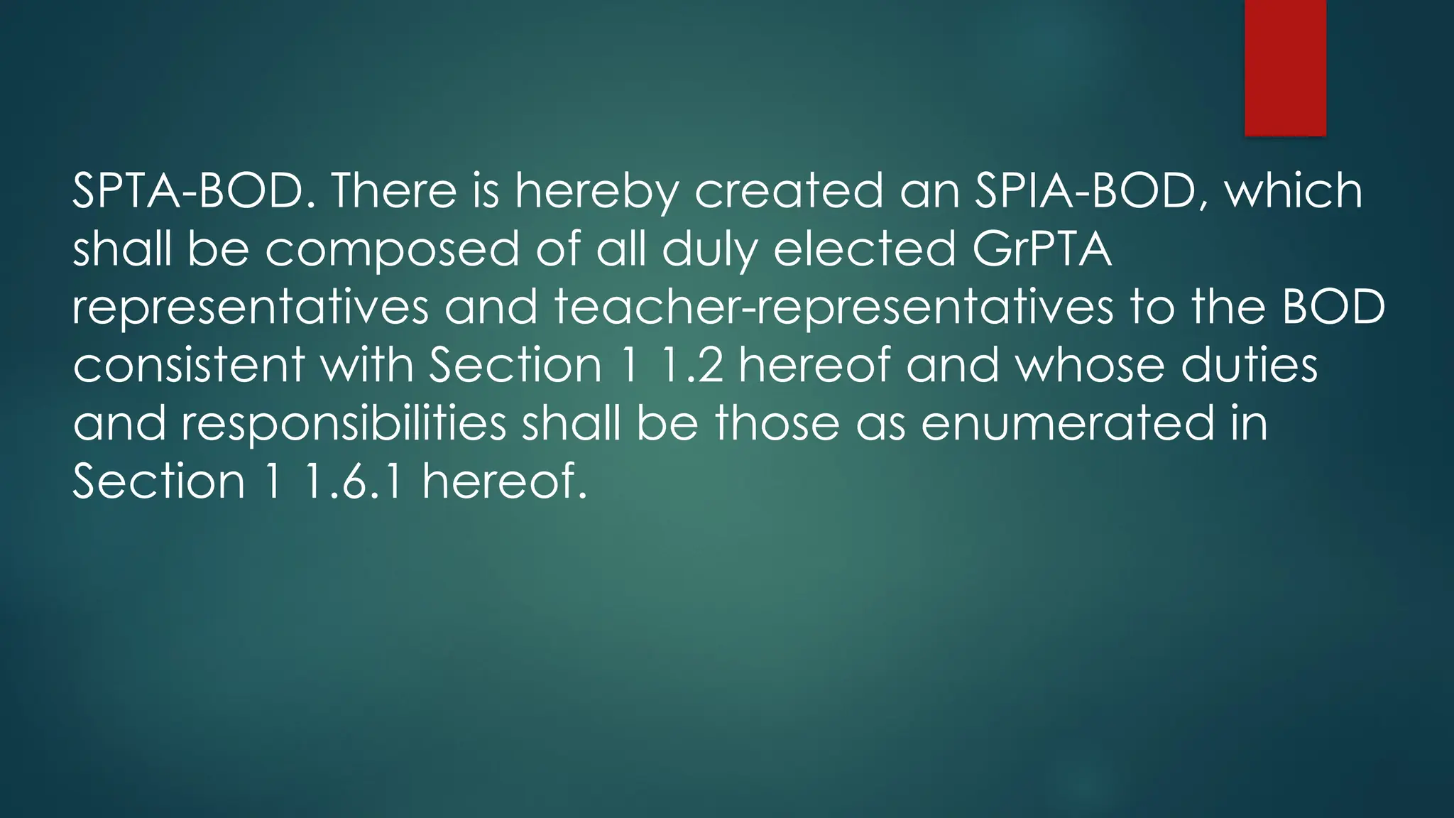 1st Special SPTA BOD Meeting 2023. the slides shows the agendapptx | PPTX