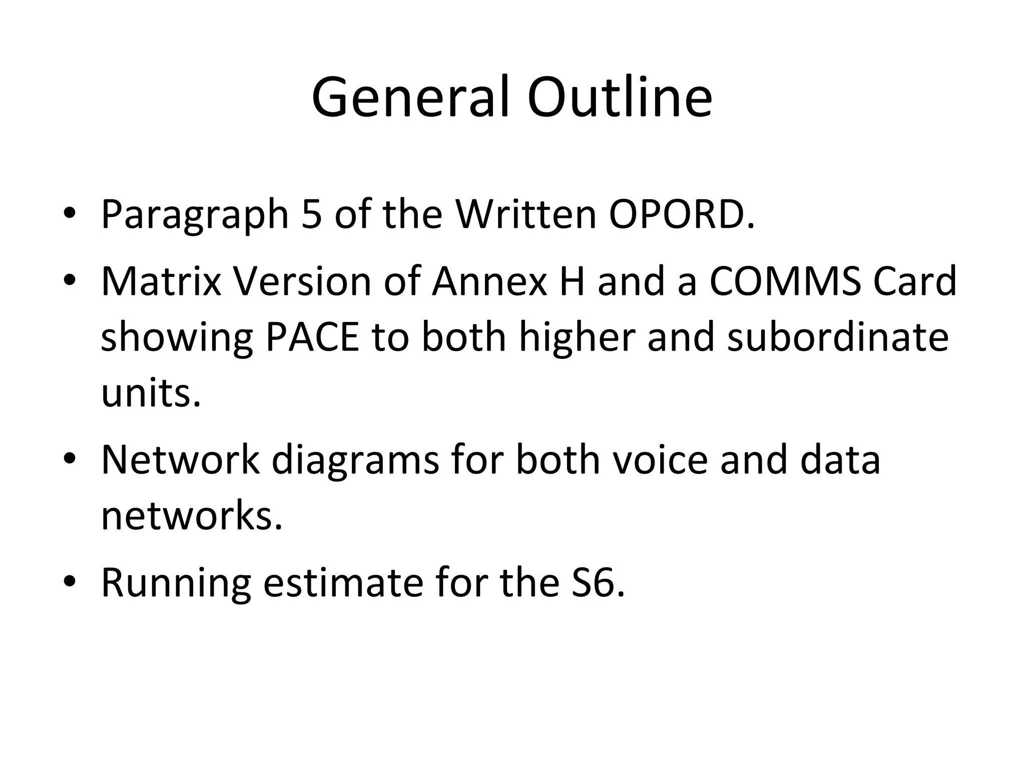 1st SQD Commo Plannex | PPT
