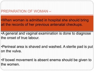 MIDWIFERY AND OBSTETRICAL NURSING - FIRST STAGE OF LABOUR | PPTX