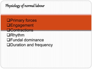MIDWIFERY AND OBSTETRICAL NURSING - FIRST STAGE OF LABOUR | PPTX