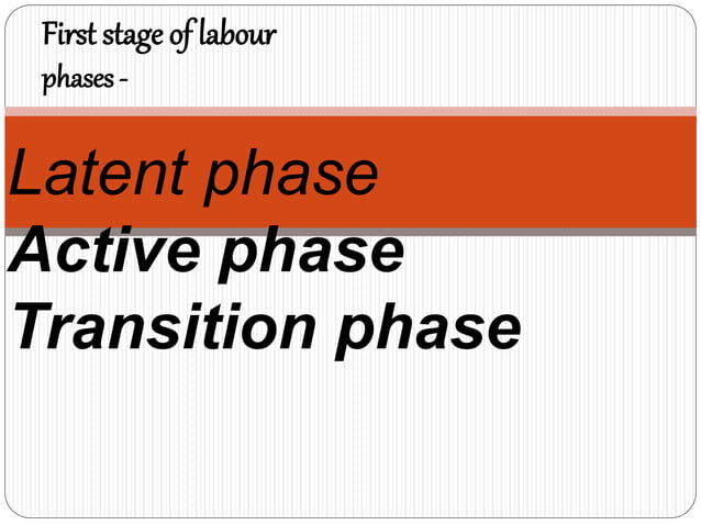 MIDWIFERY AND OBSTETRICAL NURSING - FIRST STAGE OF LABOUR | PPTX ...
