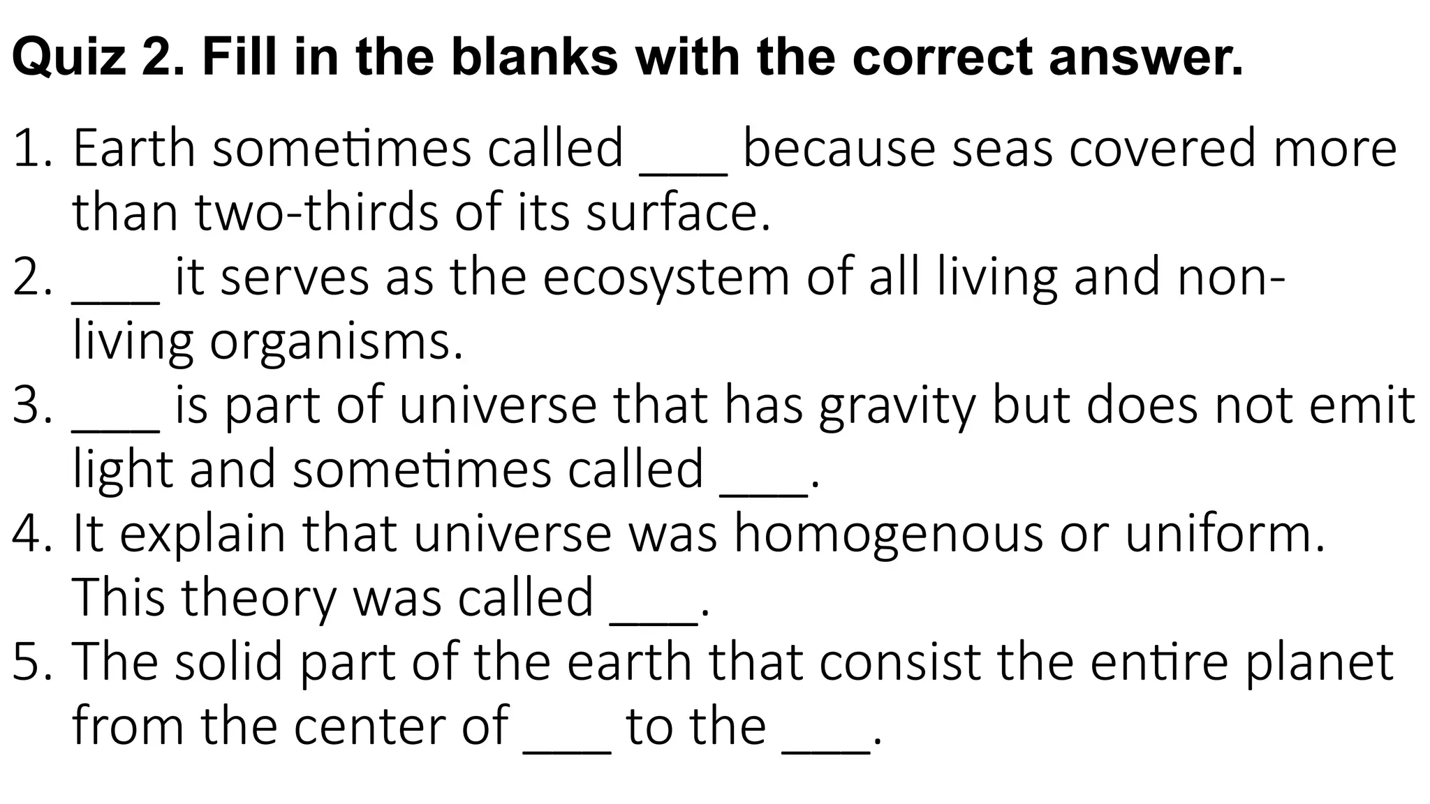 1st Summative Test Earth and Life.pptx. Rock | PPTX