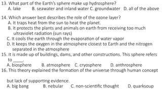 1st Summative Test Earth and Life.pptx. Rock | PPTX