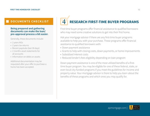 First Time Home-buyer Checklist | PDF