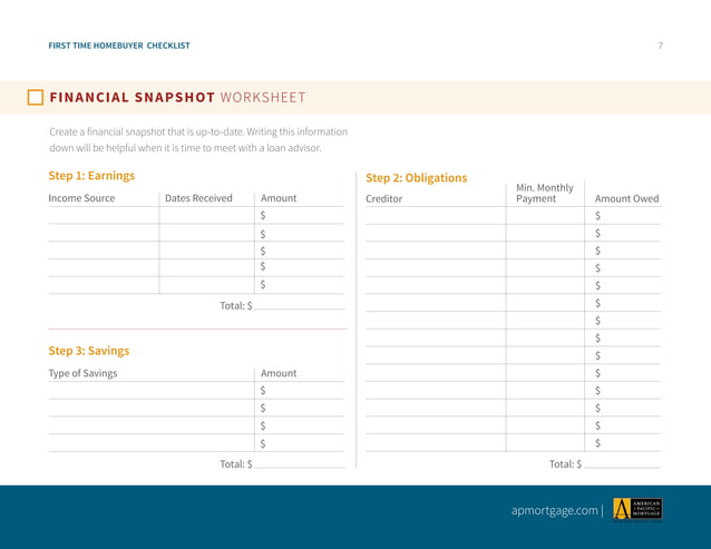 First Time Home-buyer Checklist | PDF