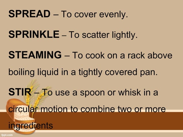 Baking Terms and Ingredients!!! | PPT | Cooking | Food & Drink
