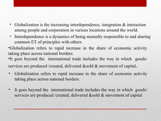 globalization and introduction to international marketing | PPT