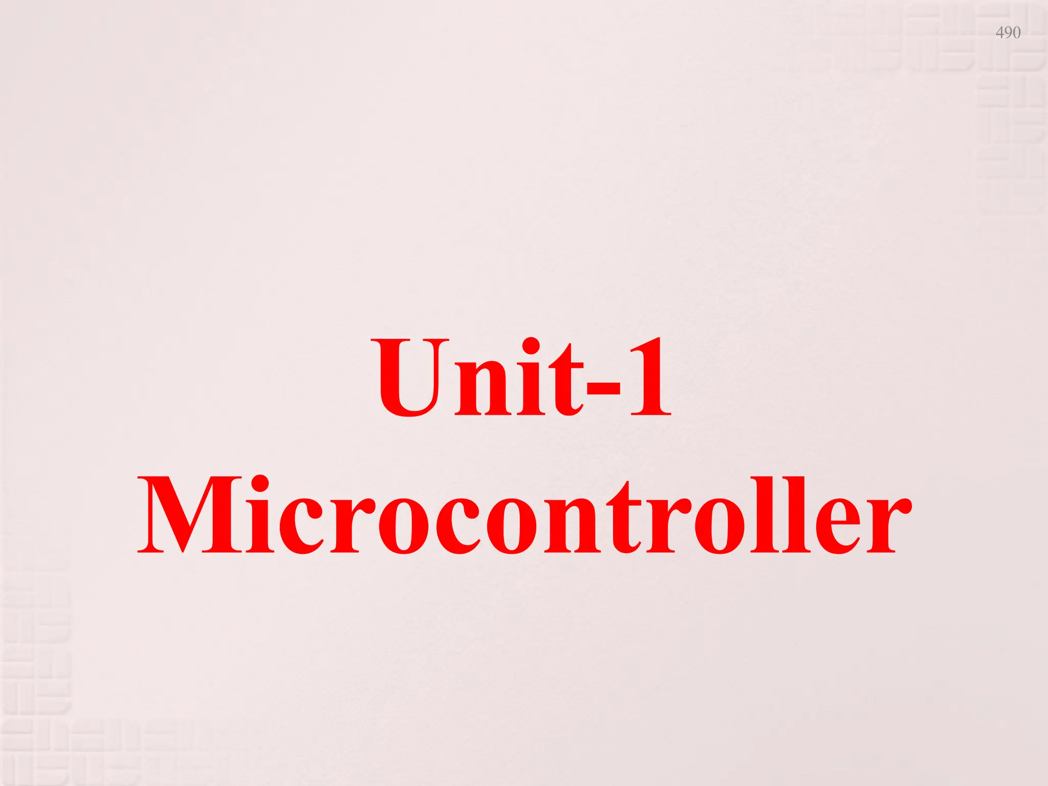 1st unit - microcontroller architechture and pin diagram | PPT