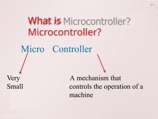 1st unit - microcontroller architechture and pin diagram | PPTX