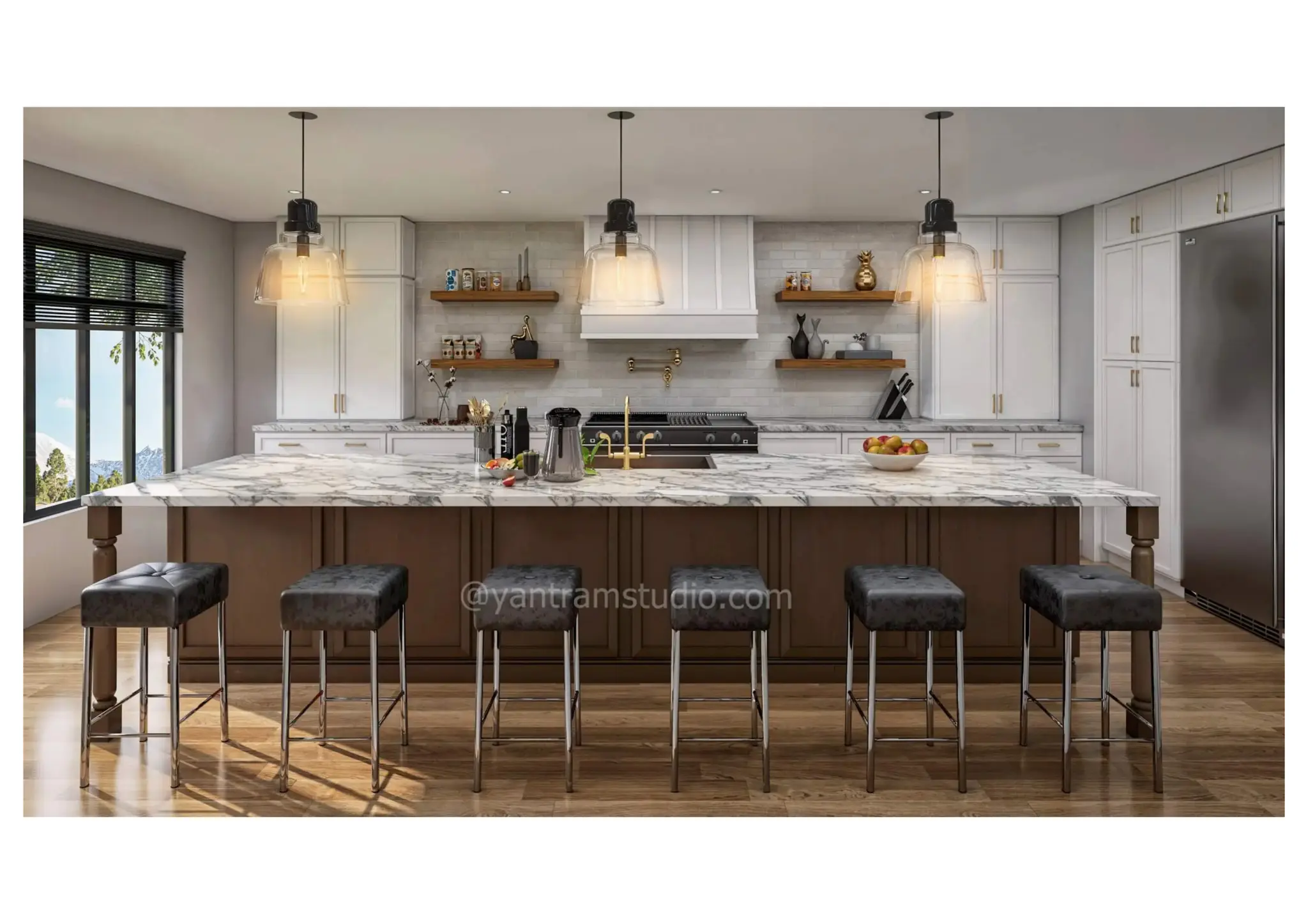Modern Kitchen Design Trends in Tbilisi with 3D Interior Visualization | PDF
