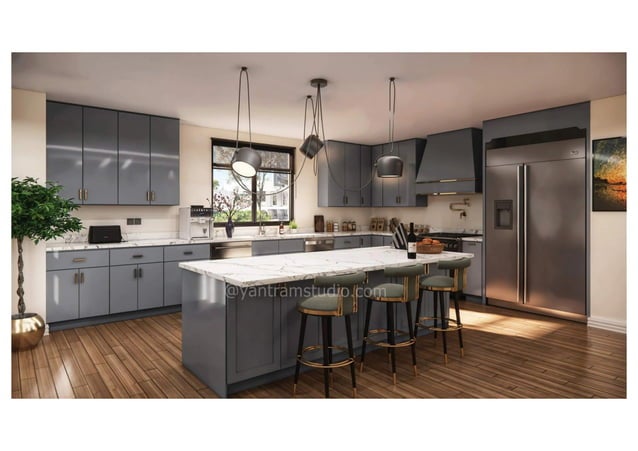 Modern Kitchen Design Trends in Tbilisi with 3D Interior Visualization | PDF