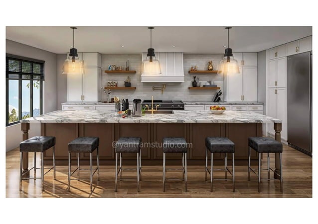 Modern Kitchen Design Trends in Tbilisi with 3D Interior Visualization | PDF