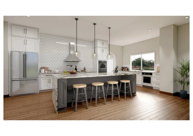 Modern Kitchen Design Trends in Tbilisi with 3D Interior Visualization | PDF