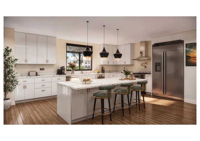 Modern Kitchen Design Trends in Tbilisi with 3D Interior Visualization | PDF