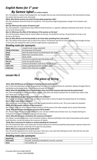 1styearenglishnotes 151118133825-lva1-app6892 | PDF