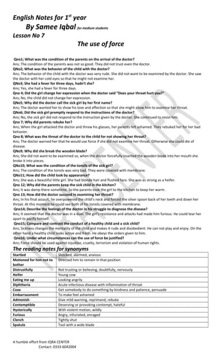 1styearenglishnotes 151118133825-lva1-app6892 | PDF