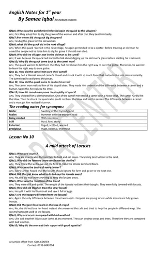 1st year english | DOC