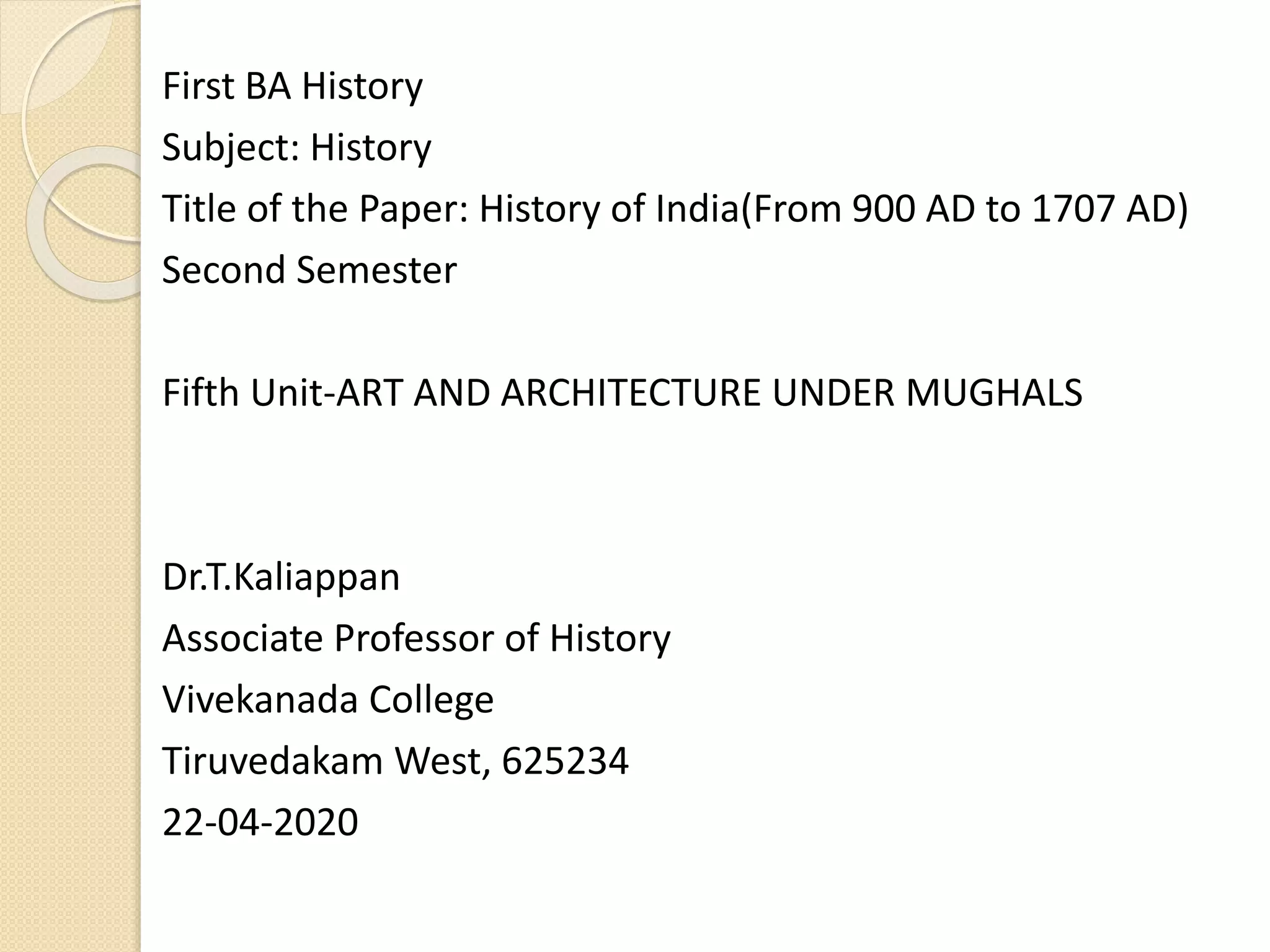 History of India(From 900 AD to 1707 AD) | PPTX