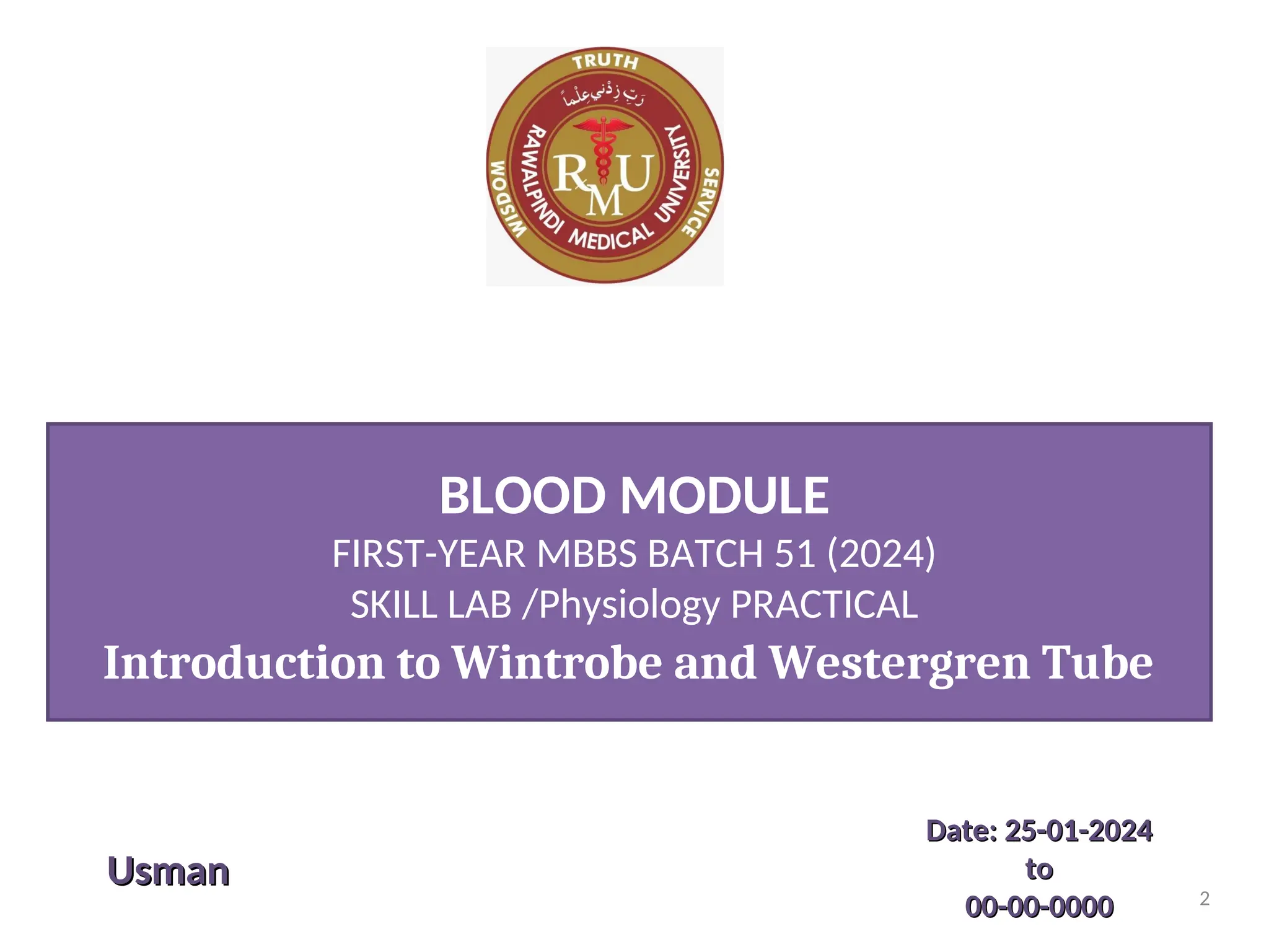 1st year_Introduction to Wintrobe and Westergen..ppt