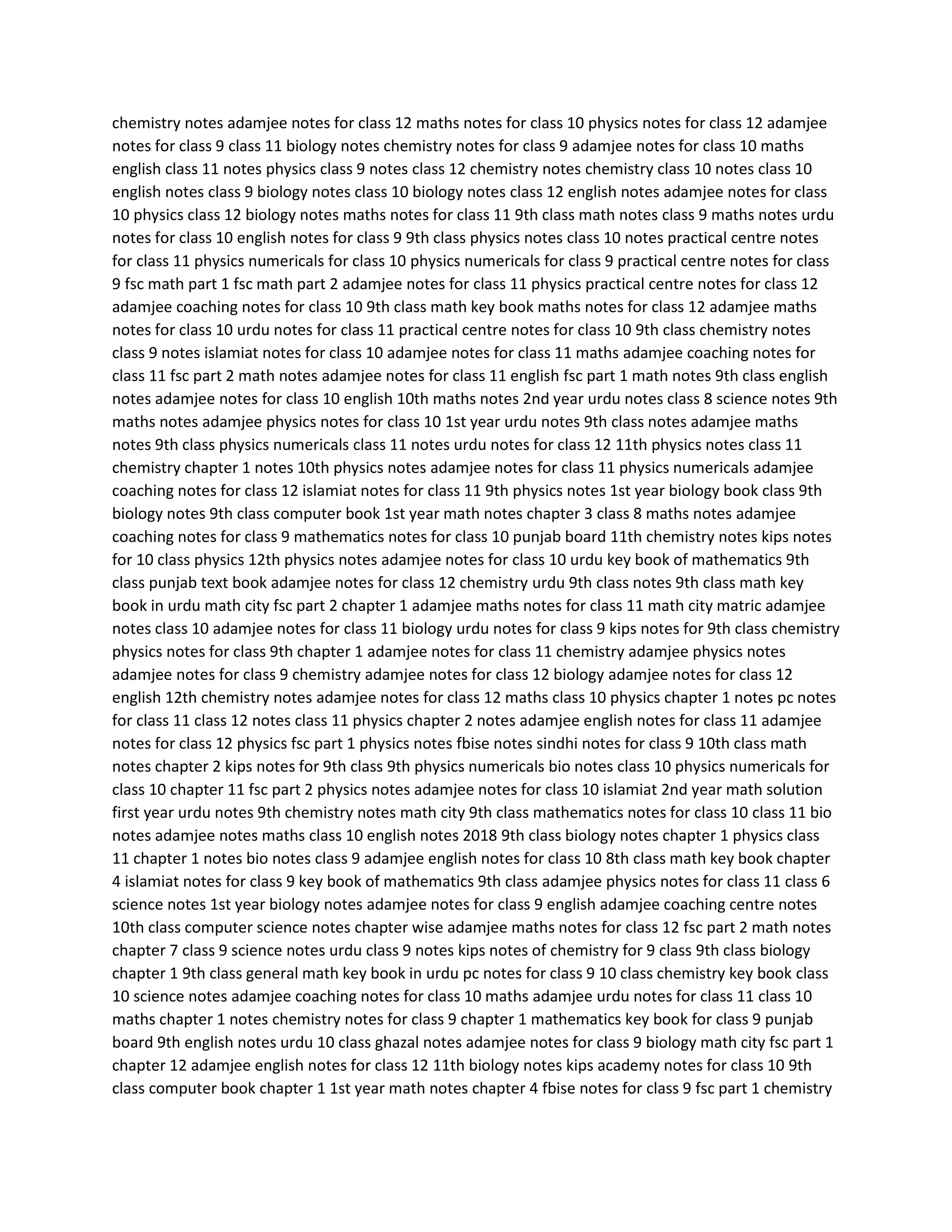 9th class notes , guides pdf free download | PDF