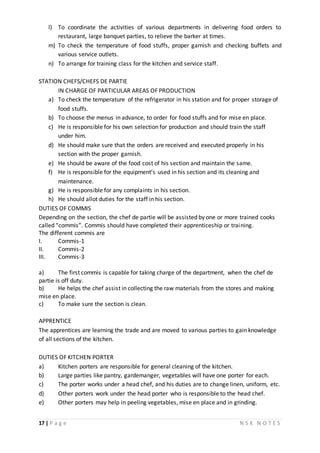 BSc HOTEL MANAGEMENT 1st year notes1 | DOCX