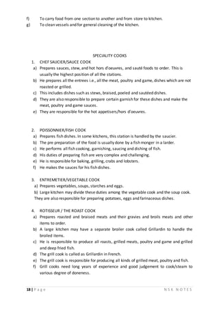 BSc HOTEL MANAGEMENT 1st year notes1 | DOCX