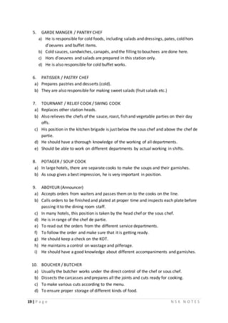 BSc HOTEL MANAGEMENT 1st year notes1 | DOCX