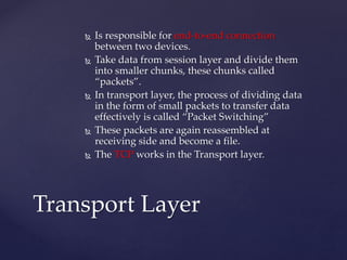 1st year OSI Model .pptx | Computer Networking | Computing