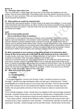 1st year sec paragraphs | PDF