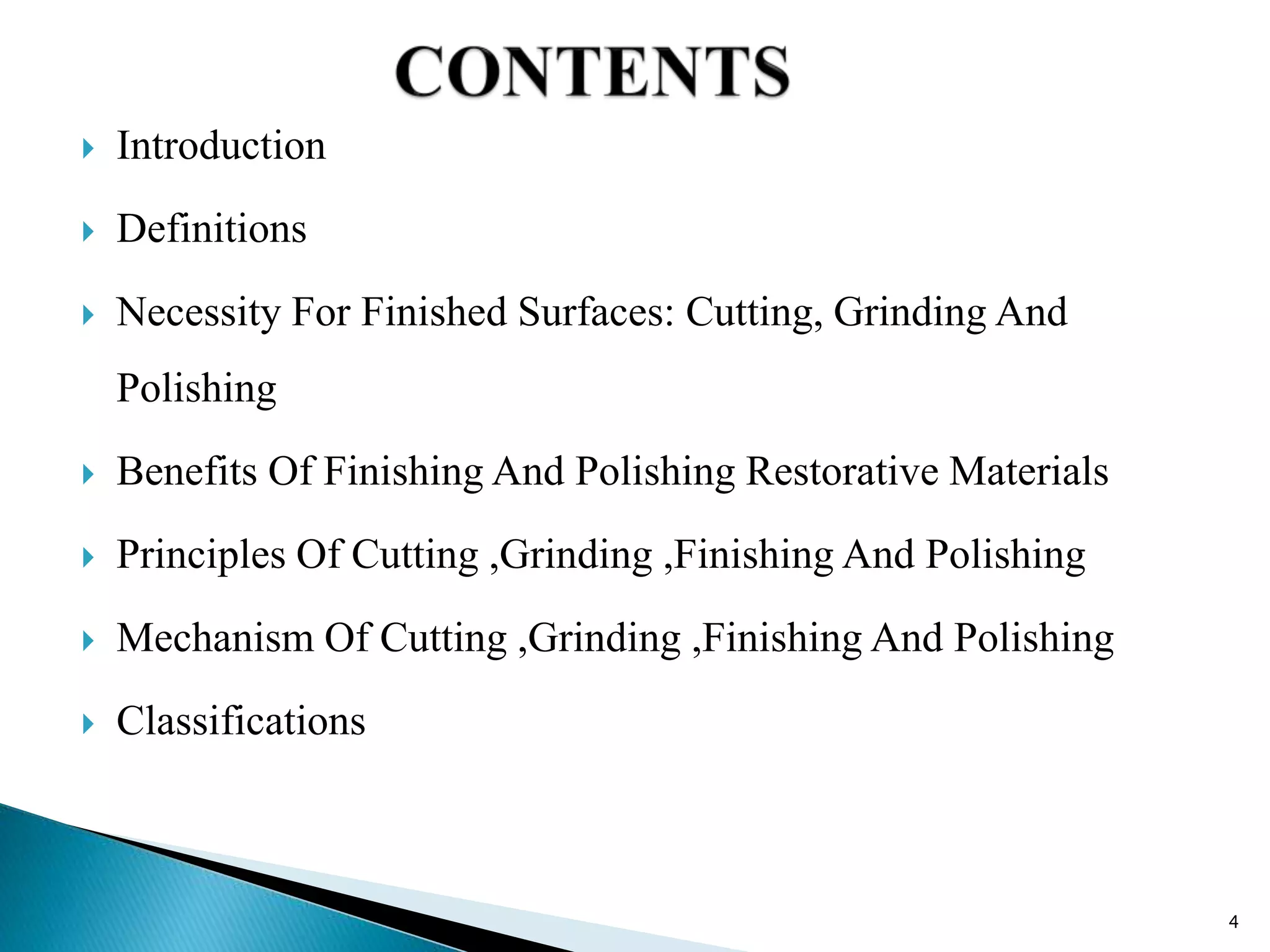 finishing and polishing agents | PPTX