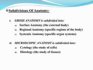 (1) subject of anatomy | PPT