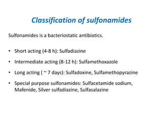 Introduction to sulphonamides, trimethoprim, quinolones, penicillins ...