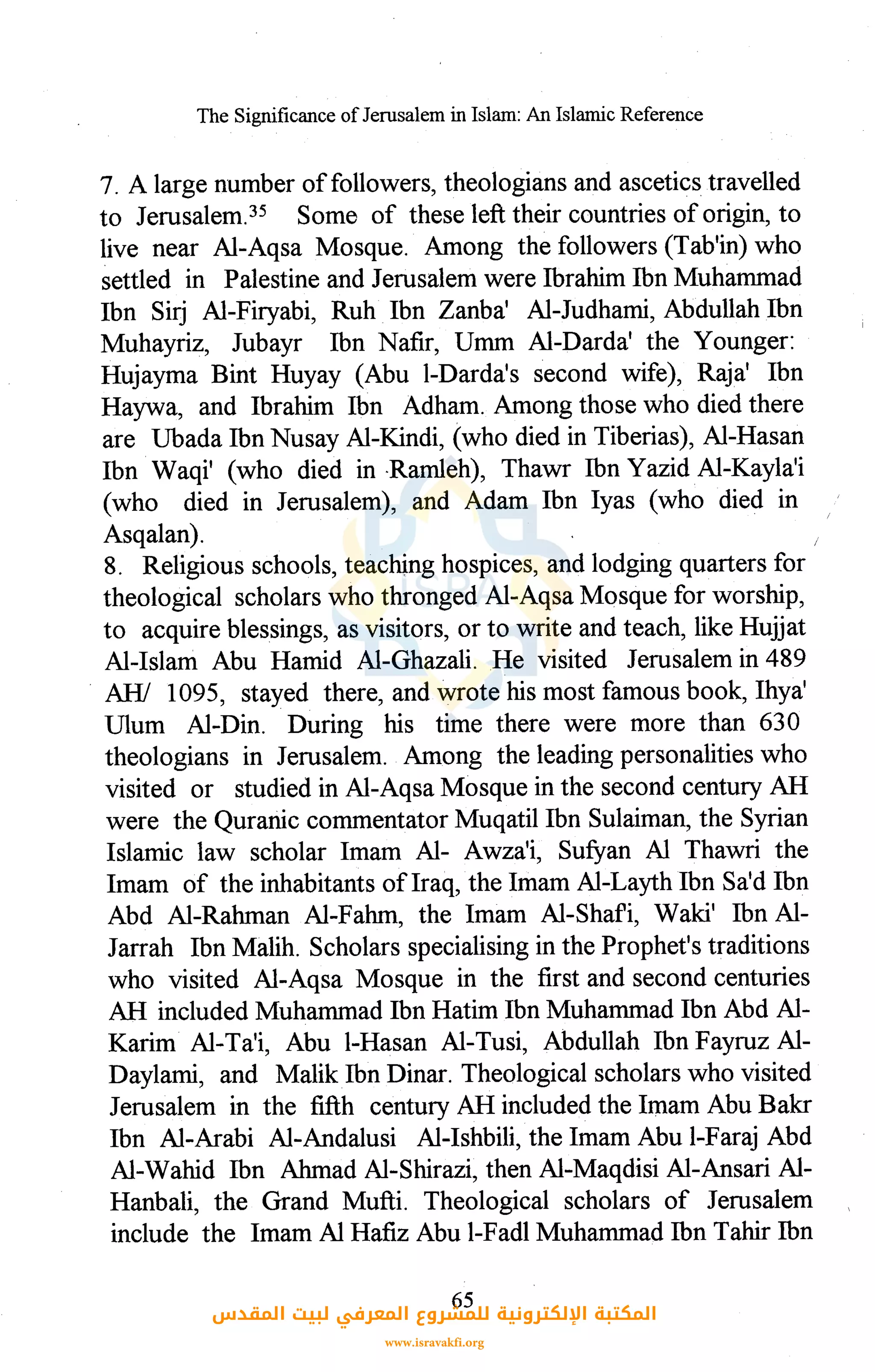 The Significance of Jerusalem in Islam: an Islamic Reference | PDF ...