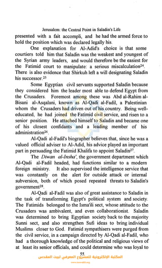 Jerusalem: the Central Point of Saladin's Life. | PDF