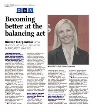 Sunday times- Becoming better at the balance act | PDF