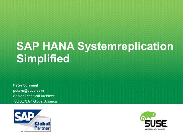 SAP HANA System Replication simplified | PPT | Operating Systems | Computer Software and ...