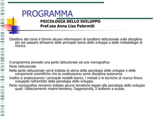 slide psicologia dello sviluppo materia u | PPT